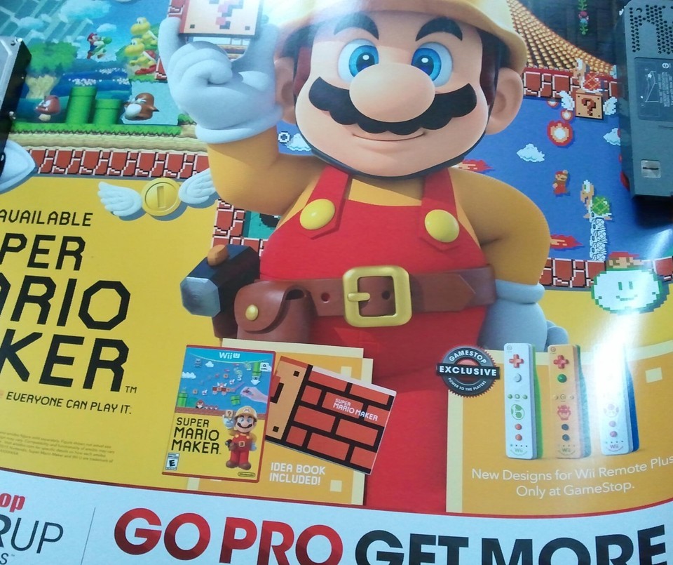 Nintendo Super Mario Maker Poster WII U Promo SM | eBay