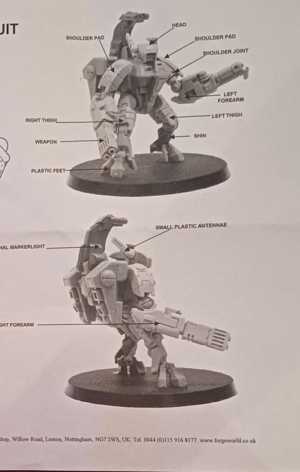 Games Workshop Warhammer 40k Forgeworld Tau Empire XV84 Crisis ...