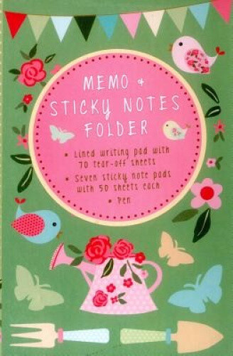 Memo & Sticky Notes Folder: Pretty Garden: Small Folder Containing 7 ...