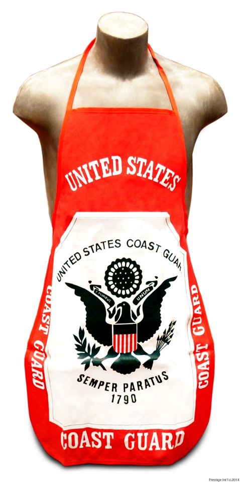 U.S. Coast Guard Flag Kitchen & BBQ Set w/ Apron Oven Mitt & Pot Holder ...