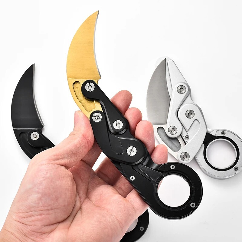 Mechanical Karambit Claw Folding Knife Pocket Hunting Survival Tactical ...