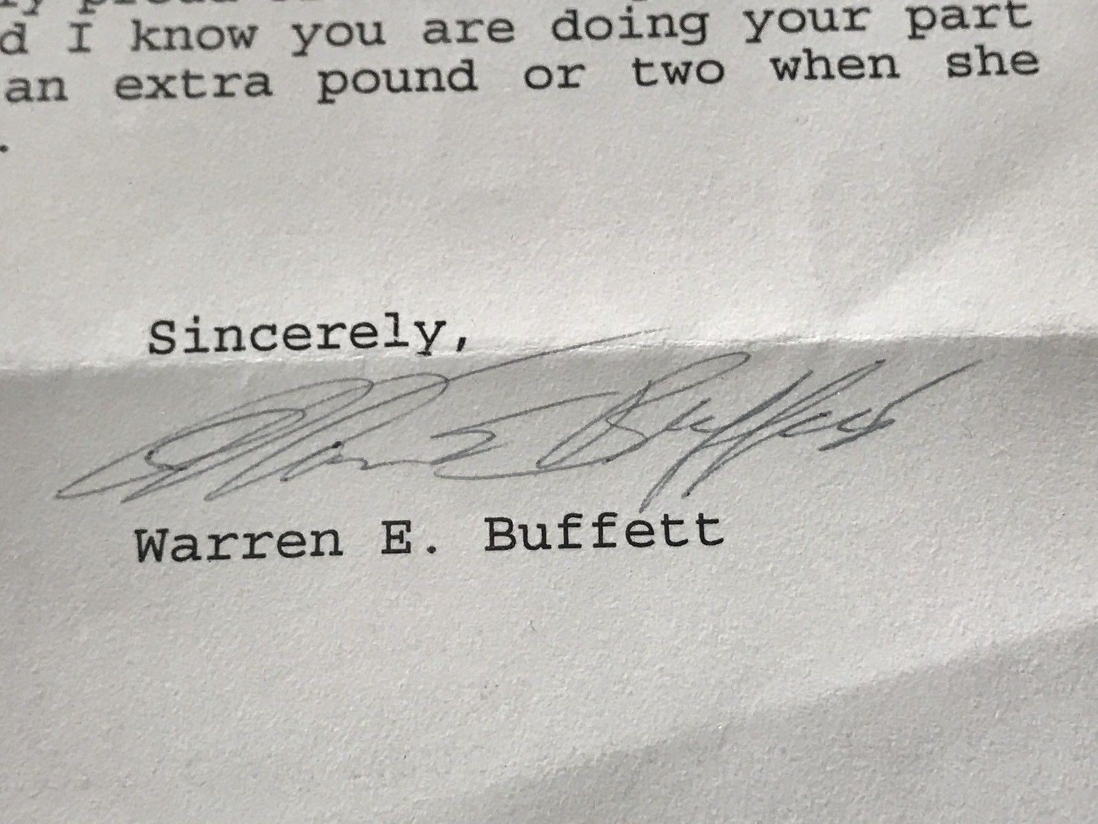 1995 rare Warren Buffett Signed Autograph LETTER See's mention Mrs ...