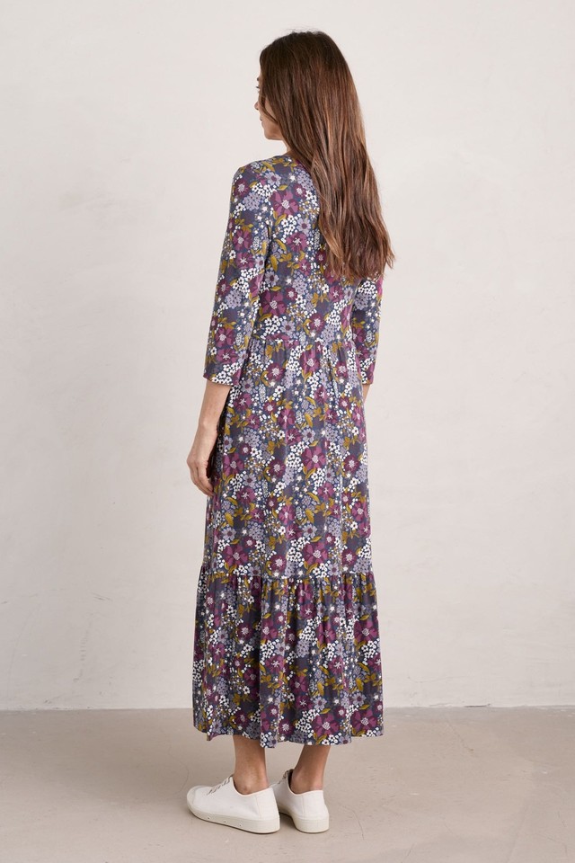 Seasalt Women's Dress - purple Tor View Jersey Dress - Regular - Dense ...