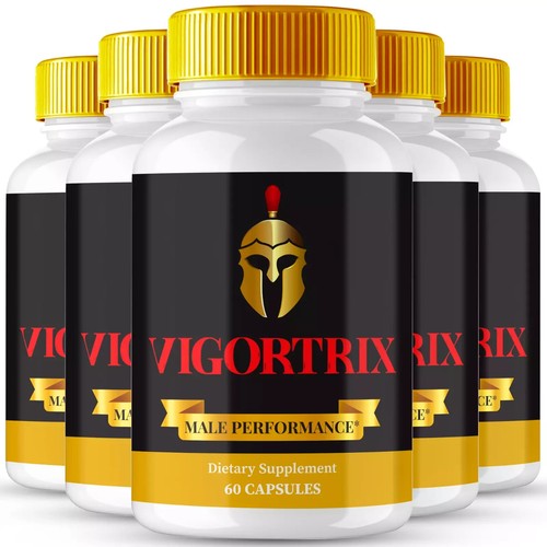 5 Packs Official Vigortrix Men ED Pills Supplement 1200MG Made in USA ...