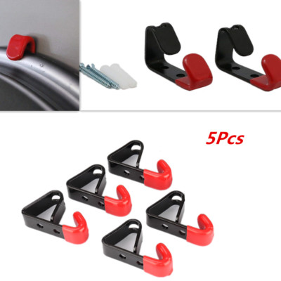 5Pcs Metal Car Tire Wheel RIM Hub Hook Holder Wall Mounted Hanging ...