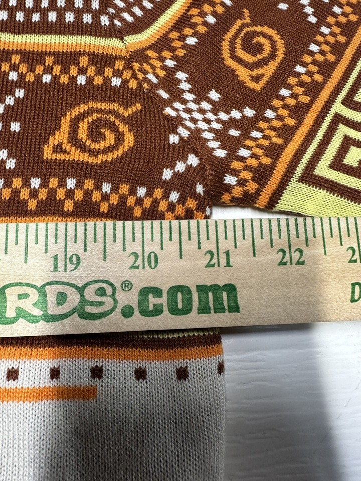 NWT Men's Naruto Cardigan Sweater Multicolor Aztec Ichiraku Ramen Soup ...