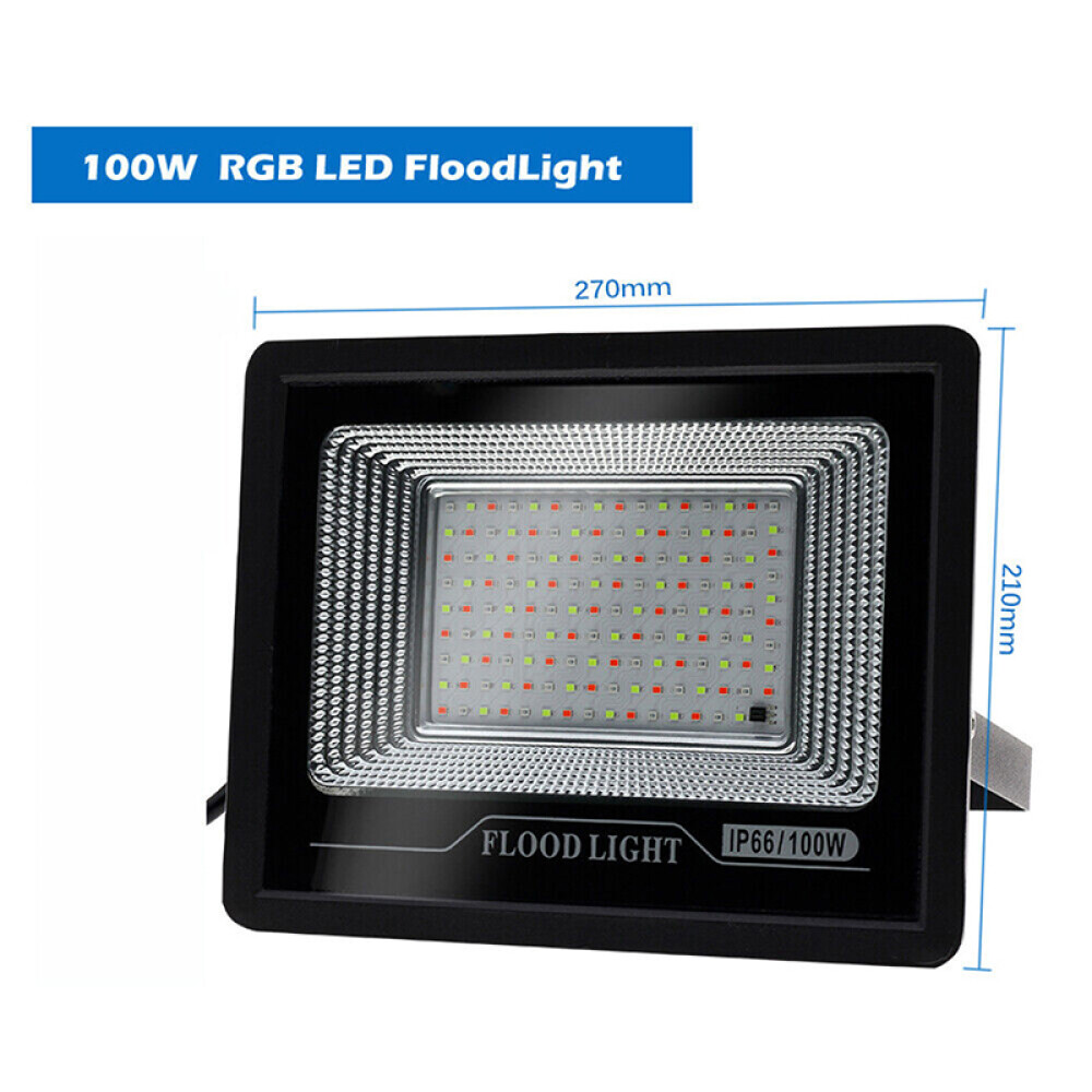 LED Flood Light 50W/100W RGB Floodlight Color Changing Spotlight ...