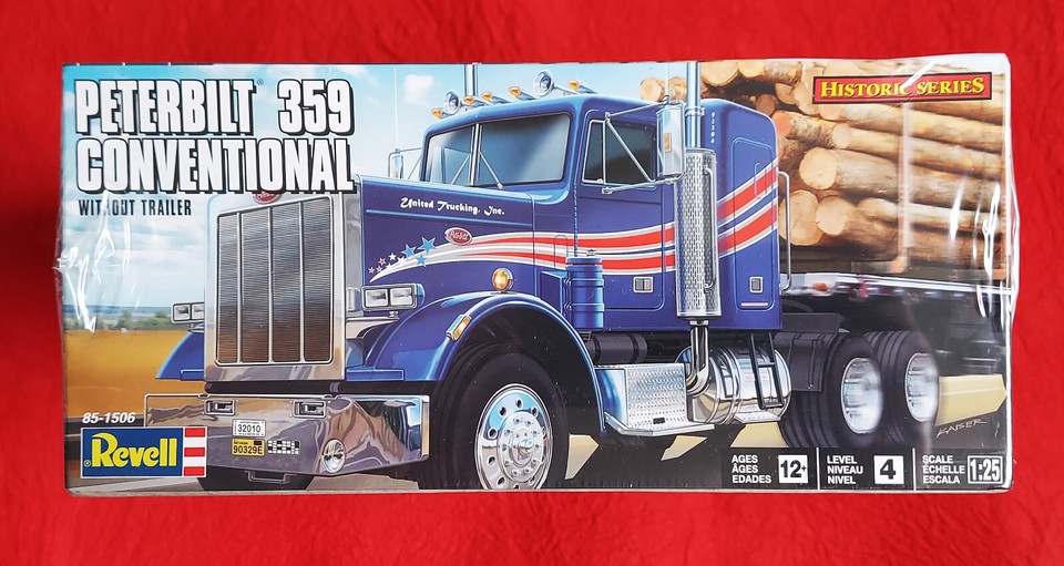 Revell Peterbilt 359 Conventional Tractor 1:25 Scale Model Kit 85-1506 ...