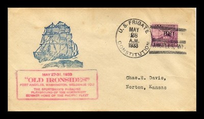 US COVER FRIGATE CONSTITUTION PORT ANGELES WASHINGTON NAVAL CANCEL | eBay
