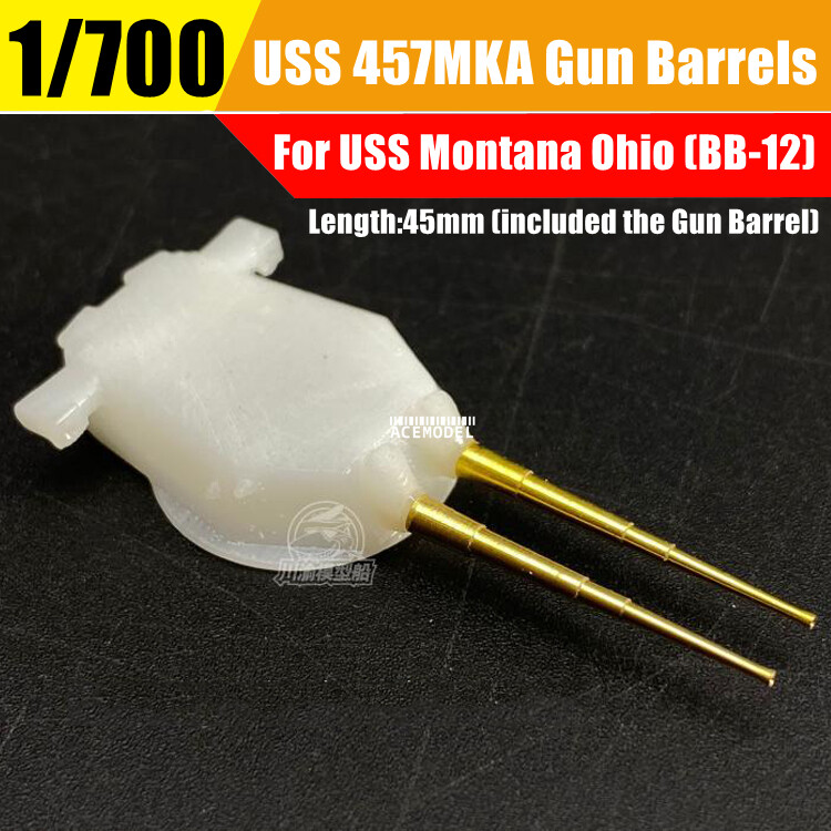 1/350 1/700 USS Montana/Ohio 457mm MKA Turrets+Metal Gun Barrels Detail ...