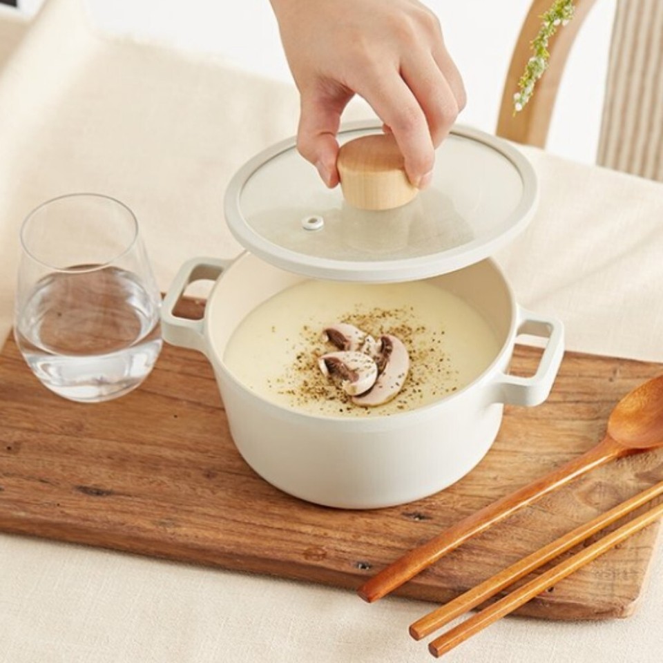 NEOFLAM FIKA Mini Cookware Set, Nonstick Ceramic Coating Pot with Lid ...