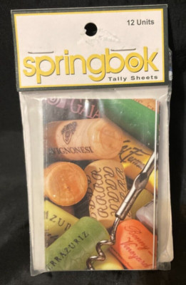 Springbok 12 Bridge Tally Sheets Cork Collection Sealed | eBay