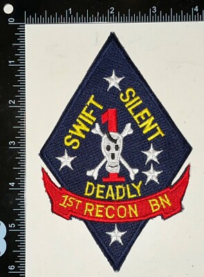 USMC US Marine Corps 1st Recon Bn Swift Silent Deadly Patch | eBay