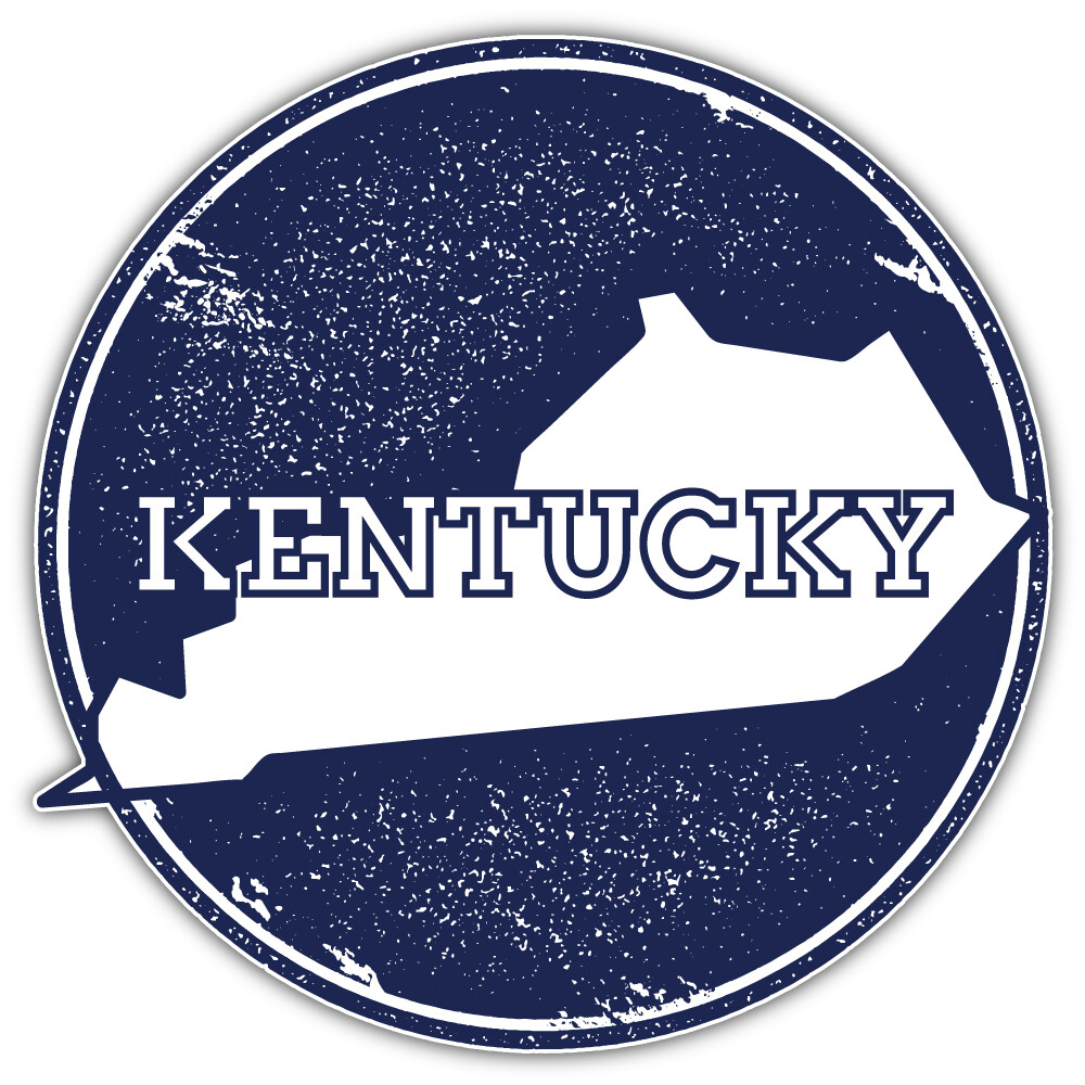 Kentucky USA State Grunge Map Car Bumper Sticker Decal "SIZES" | eBay