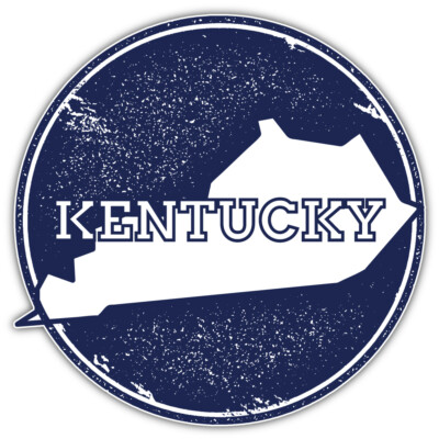 Kentucky USA State Grunge Map Car Bumper Sticker Decal "SIZES" | eBay