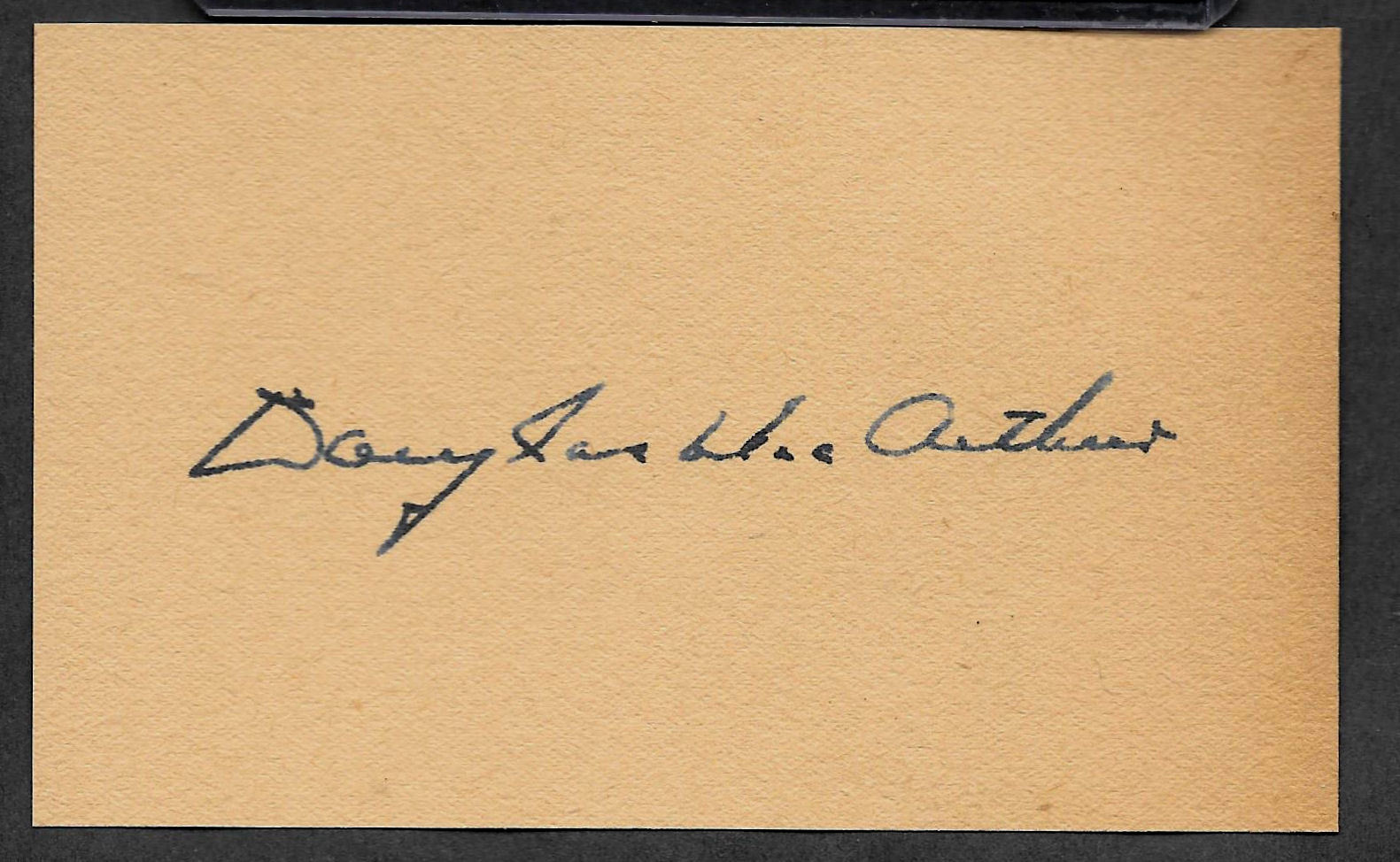 Gen. Douglas MacArthur Autograph Reprint On Genuine 1940s 3x5 Card | eBay