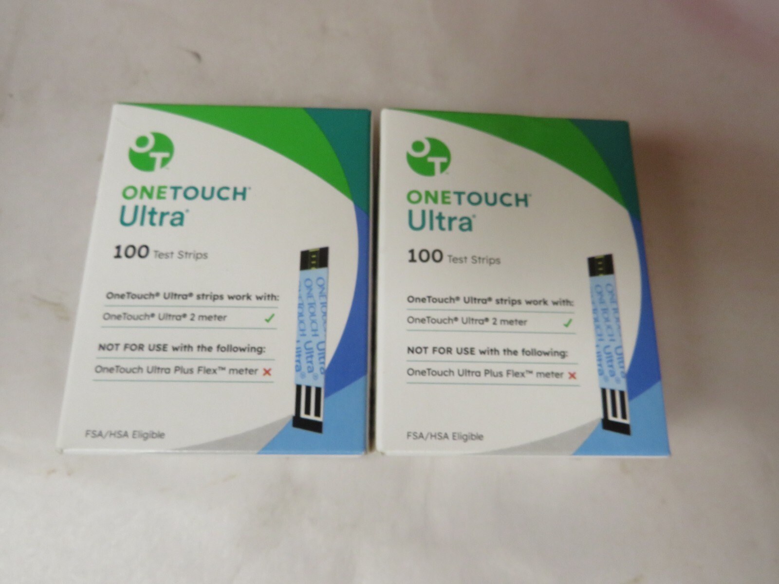 NEW 2 boxes of 100 One Touch Ultra Blue Test Strips Expires 1/31/2025 ...