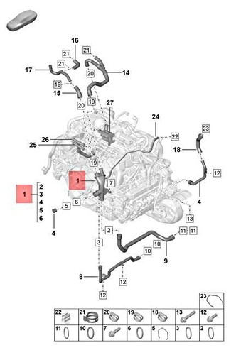 Genuine PORSCHE 718 Boxster Cayman Distributor For Coolant 0PB121187 | eBay