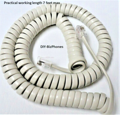 Samsung 10-Pack Lot White 12Ft iDCS 18D 28D DCS 12B Phone Handset Cord ...