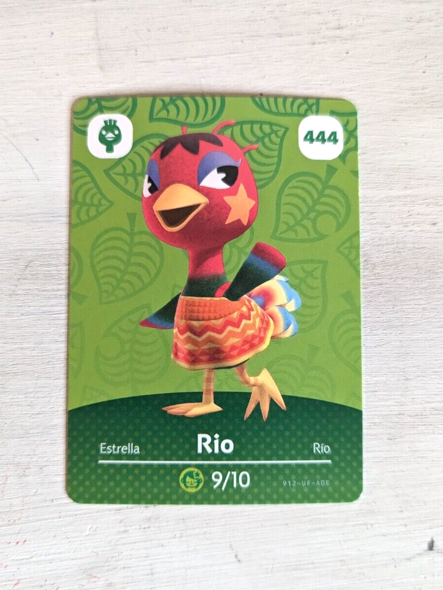 Rio # 444 Nintendo ACNH Amiibo Card Authentic & Unused | eBay