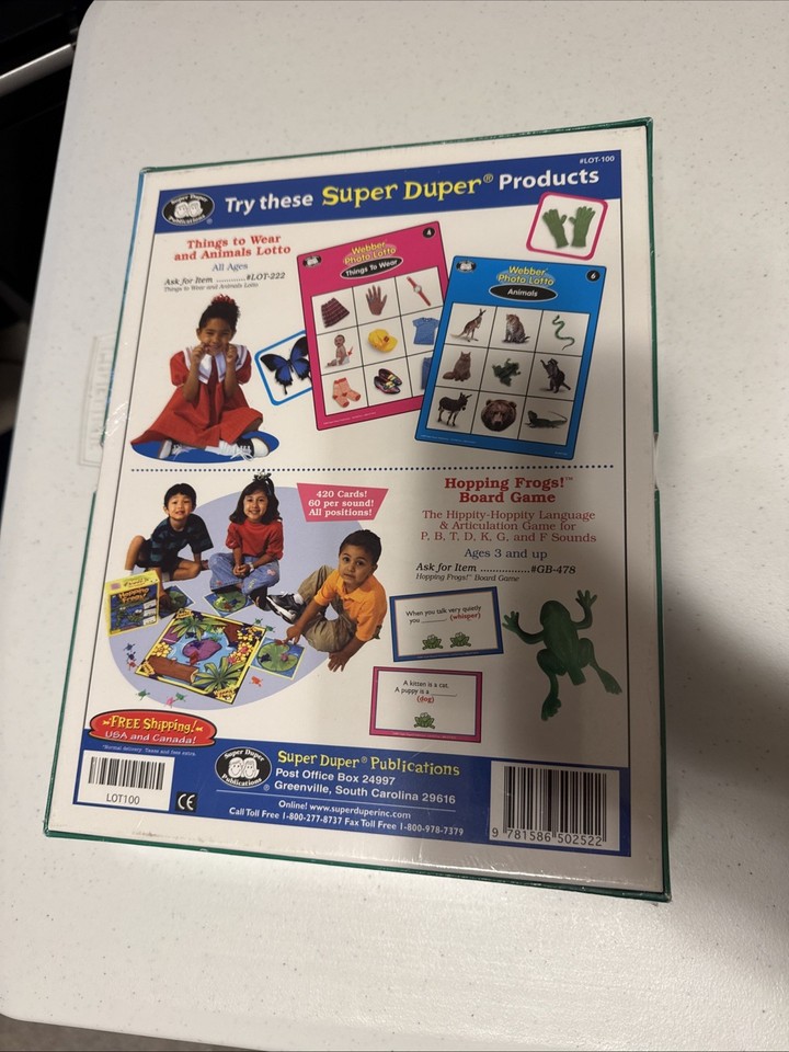 Super Duper Publication Speech Therapy Webber Photo Lotto Things Around ...