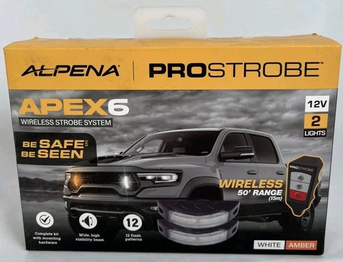 PROSTROBE Apex 6 wireless remote white LED Light 2 Flashers 84902781649 ...