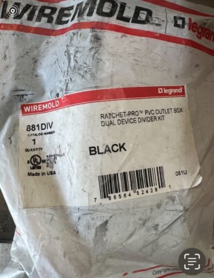 LEGRAND Wiremold 881DIV Floor Box Divider Plate, Size: 5-1/4", Non ...