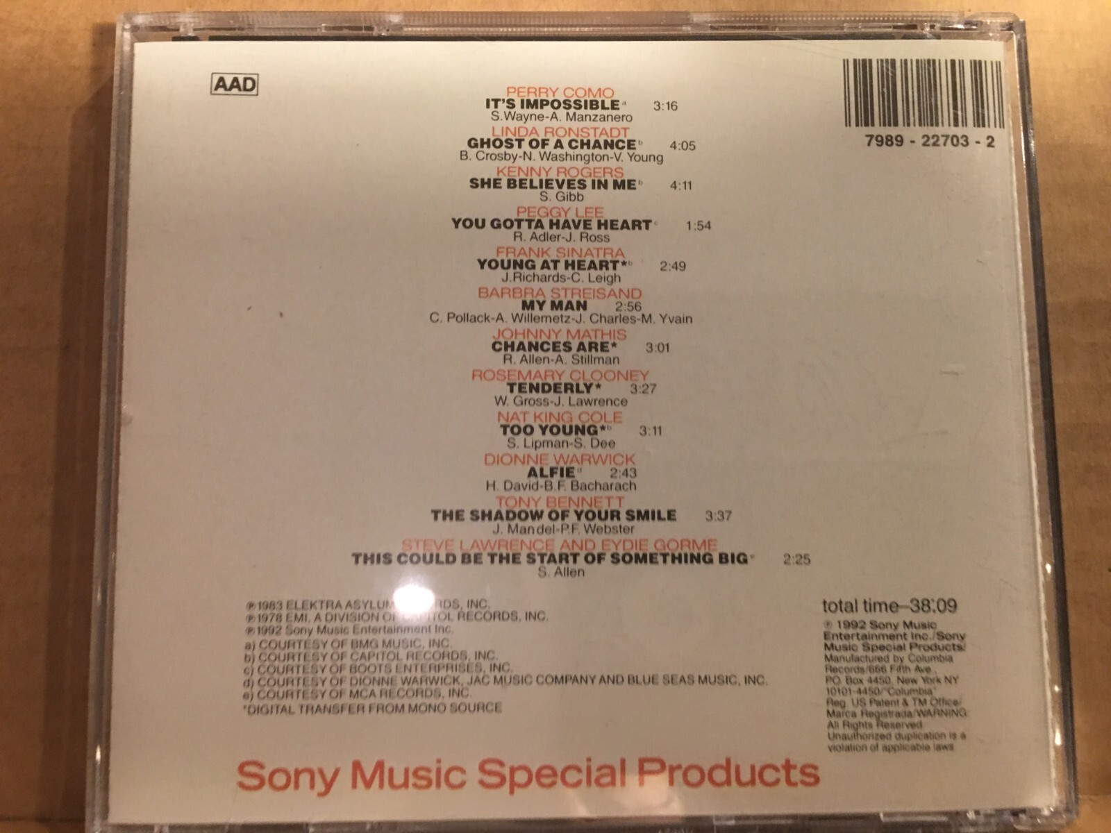 The Society Of Singers Presents: All Star Performances - Various ...