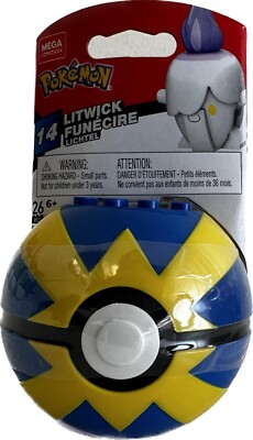 Mattel Mega Constux 14 Litwick Funecire Pokemon Interlocking Blocks BN ...