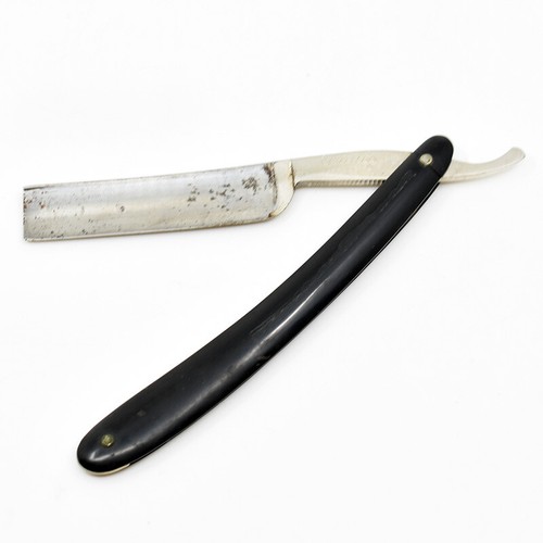 CLAUSS Straight Razor Fremont Ohio 102 Black Handle Stainless Steel ...
