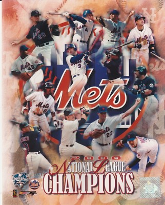 2000 NEW YORK METS COLLAGE TEAM 8X10 LICENSED PHOTO FILE NL CHAMPIONS ...
