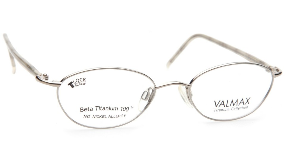 NEW VALMAX VM6565 024 SILVER EYEGLASSES GLASSES TITANIUM FRAME 50-19 ...