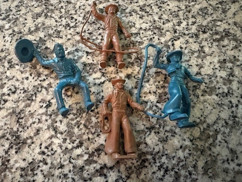 Lot of Four Vintage Marx? Roy Rogers/ Cowboy/ LONE RANGER Figures ...