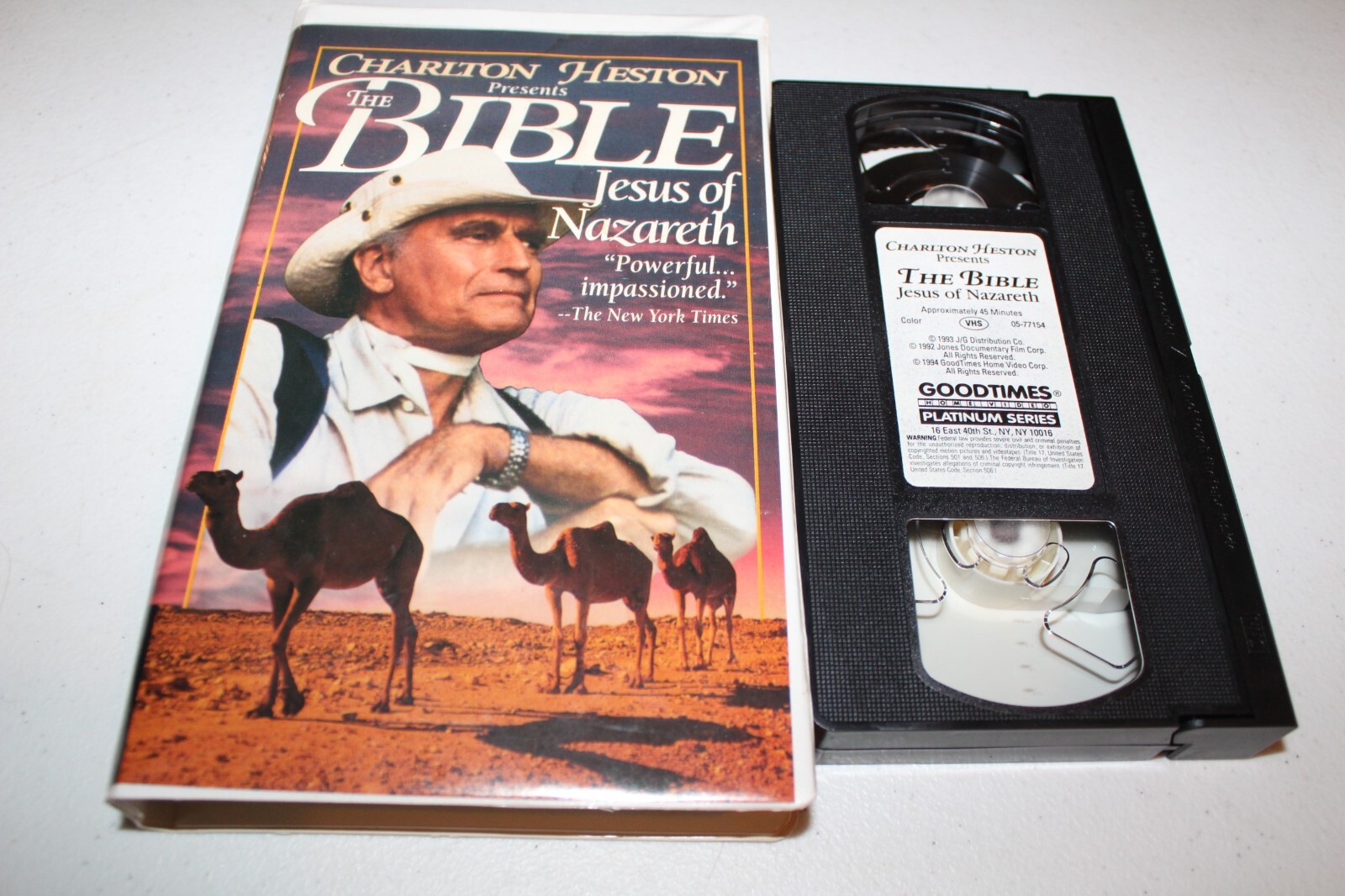 Charlton Heston Presents the Bible - Jesus of Nazareth (VHS 1995, Clam ...