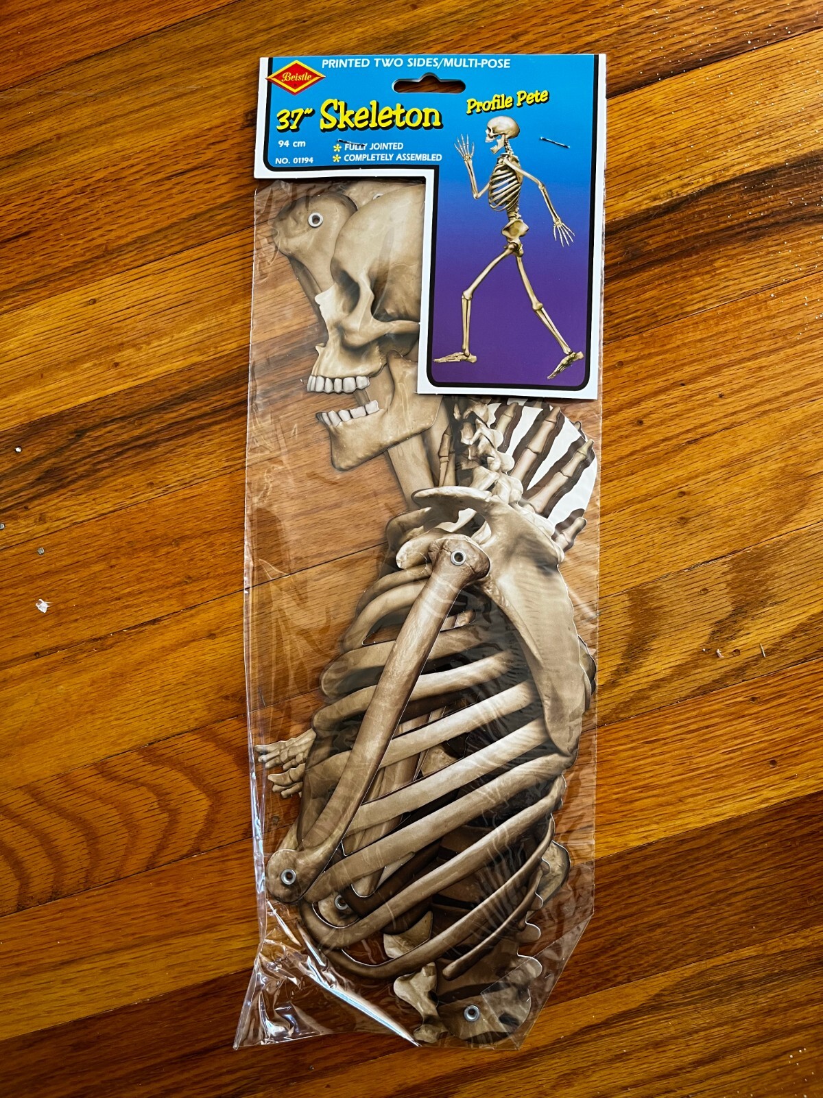 Beistle Halloween 37" Skeleton Profile Pete Walker Runner Die Cut ...