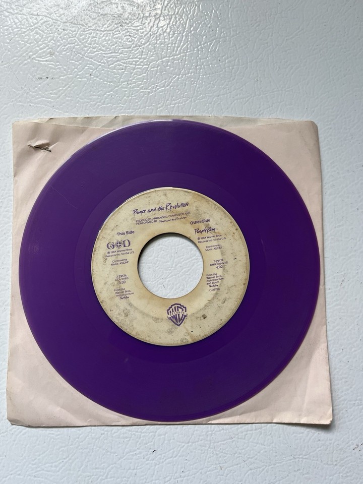 45 RPM Vinyl Record Prince and the Revolution Purple Rain Purple Vinyl ...