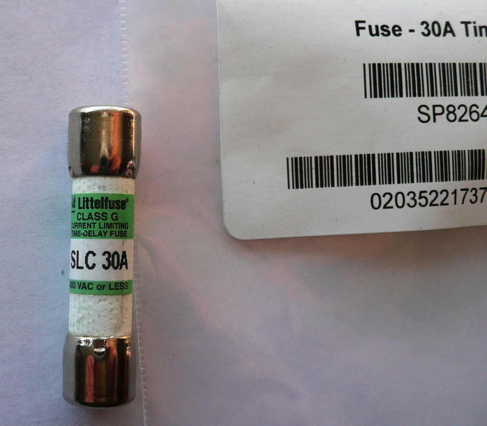 Littelfuse SP8264M Time Delay G class Fuse SLC 30A 480 VAC, UPC ...