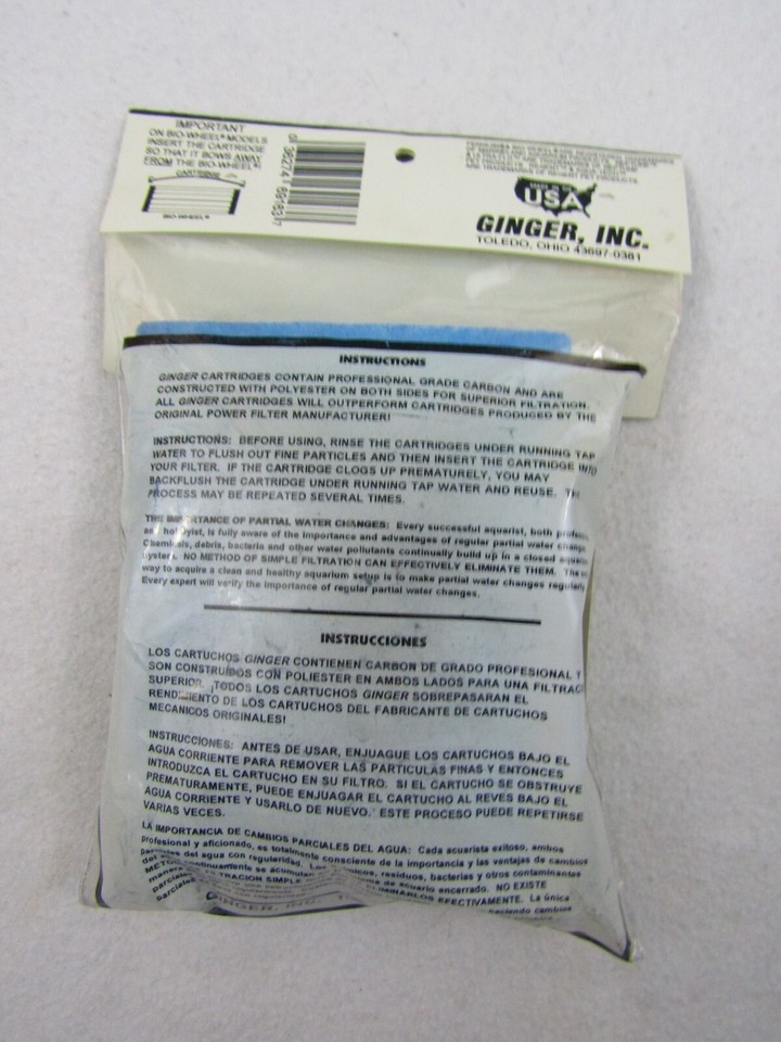 Ginger Premium Quality Aquarium Carbon Zeolite Filter Cartridges (3 ...