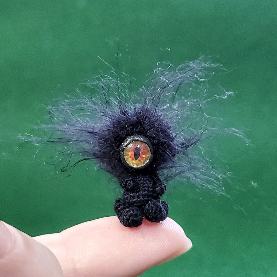 Custom micro monster Cyclop. Dollhouse miniature Eyeball Halloween ...