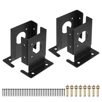 4pcs Adjustable Deck Post Base Brackets 4"x4" Wood Fence Post Base ...