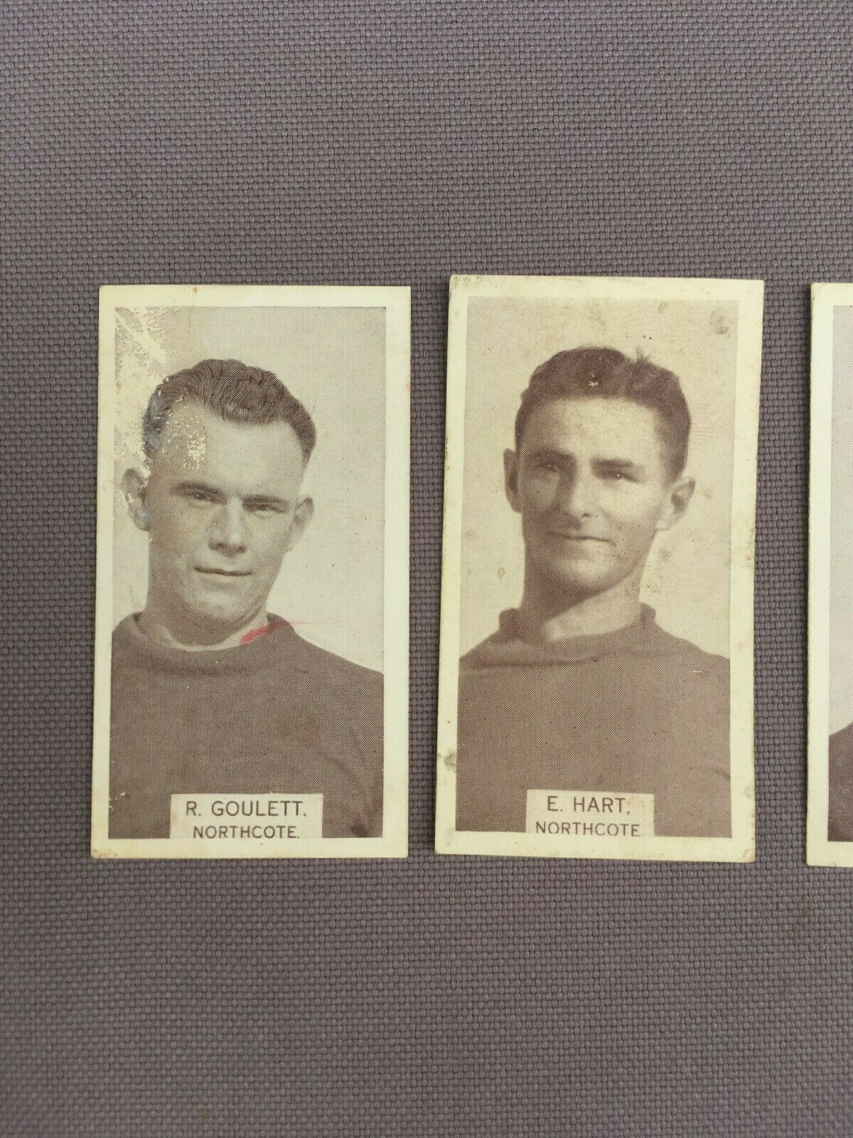 4 x Vintage NORTHCOTE FOOTBALL CLUB Wills VFA Cigarette CARD, 1933 ...