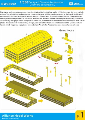 1/350 Scale WWII Shipyard Pier Scenario Building II NW35092 | eBay