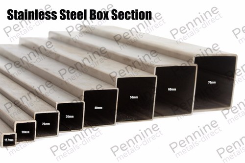STAINLESS STEEL SQUARE Box Section - Bespoke Lengths Available to order ...