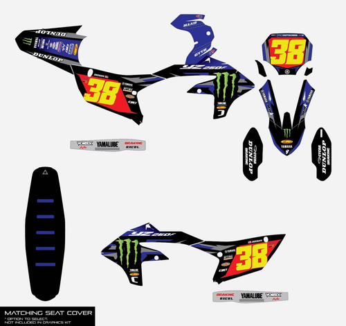 2024-2025 Yamaha YZ 250F Haiden Deegan Dirt Bike Dirt Bike Graphics ...