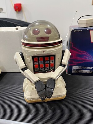 Verbot Tomy Robot Remote Control Toy Figure box vtg 1984 Voice Command ...