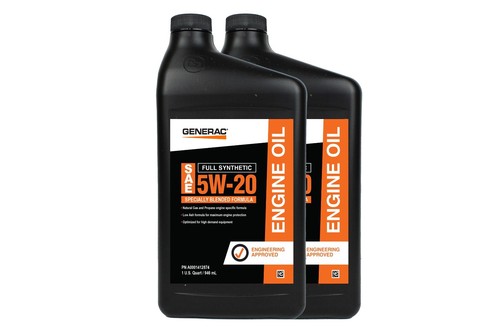 5W-20 (2-Pack) Generac Full Synthetic Motor Oil Quart Bottle Part # ...