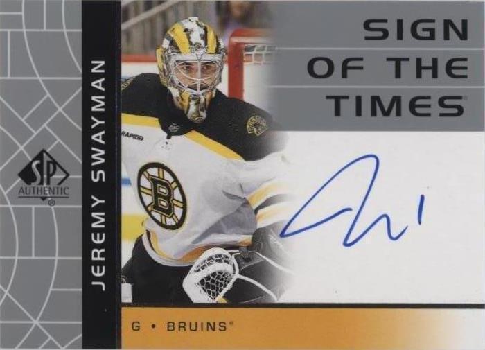 2022-23 SP Authentic - 2002-03 Retro Sign of the Times Jeremy Swayman # ...
