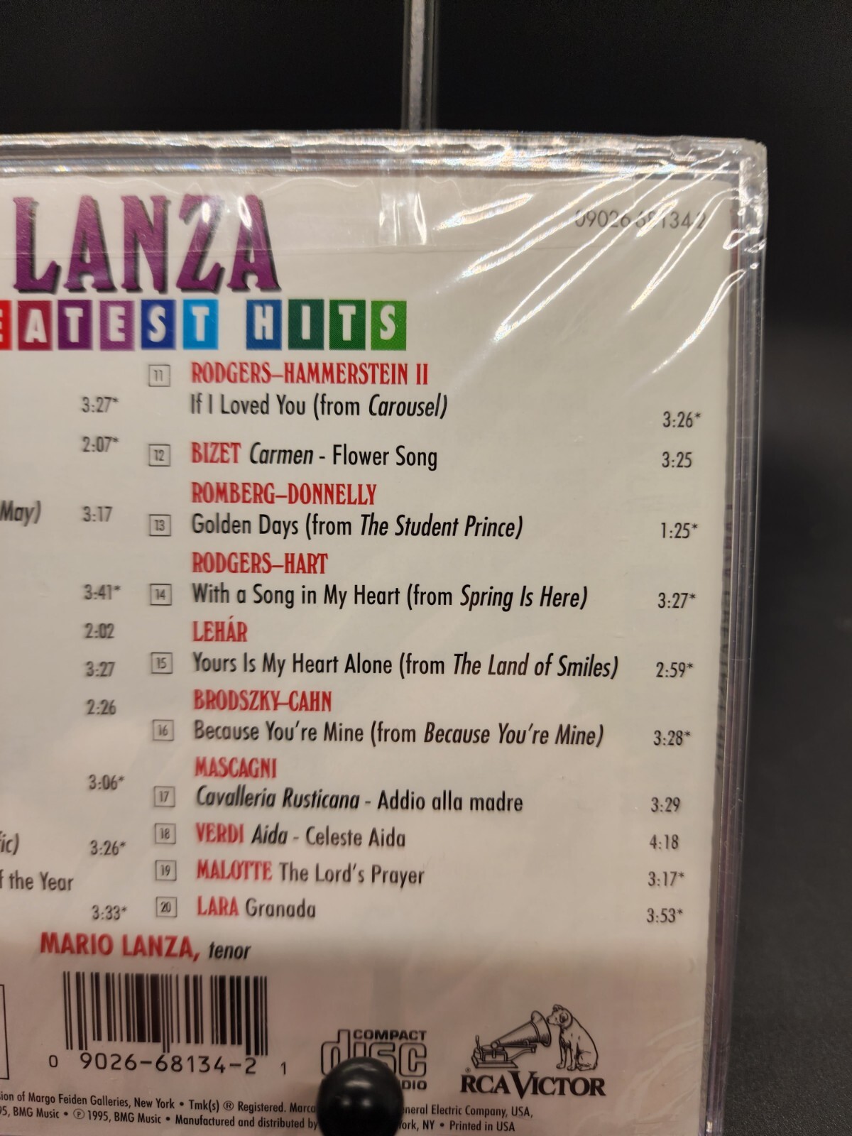 Lanza: Greatest Hits by Mario Lanza (Actor/Singer) (CD, 1995, BMG ...