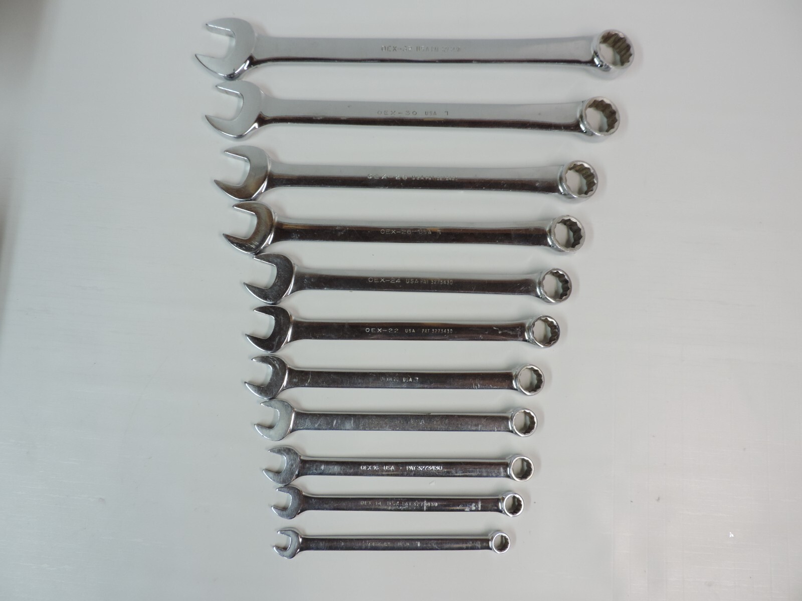 11 Piece Snap On 12-Point SAE Combination Wrench Set OEX 3/8" - 1" | eBay