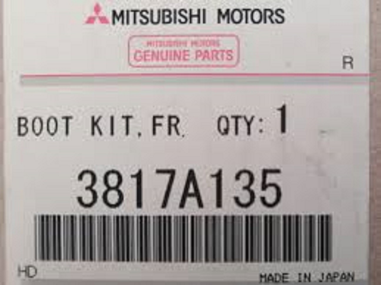 Mitsubishi Genuine OEM BOOT KIT, FR AXLE JOINT, LH LANCER SPORTBACK ...